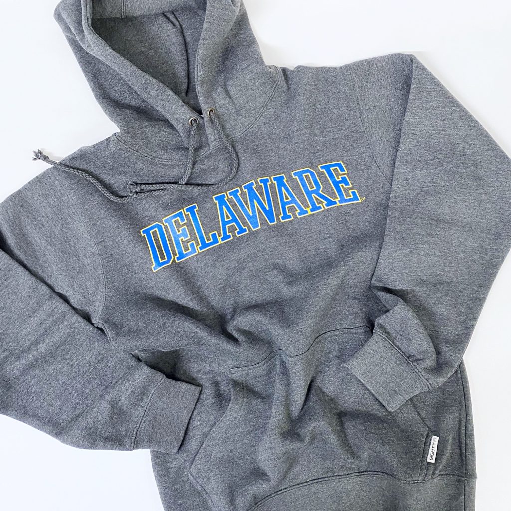 University of Delaware Arched Delaware Hoodie Sweatshirt – Royal ...