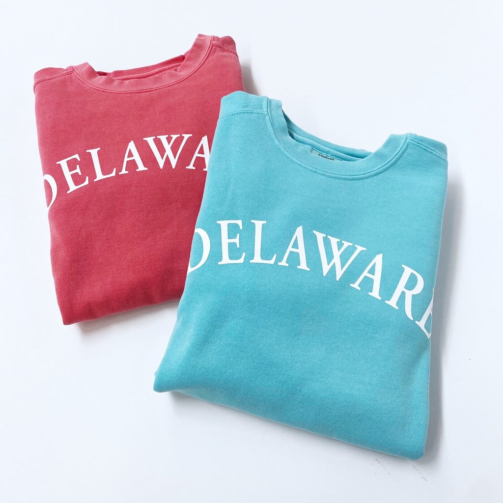 Comfort Colors Arched Delaware Crew Neck Sweatshirt – National 5 and 10