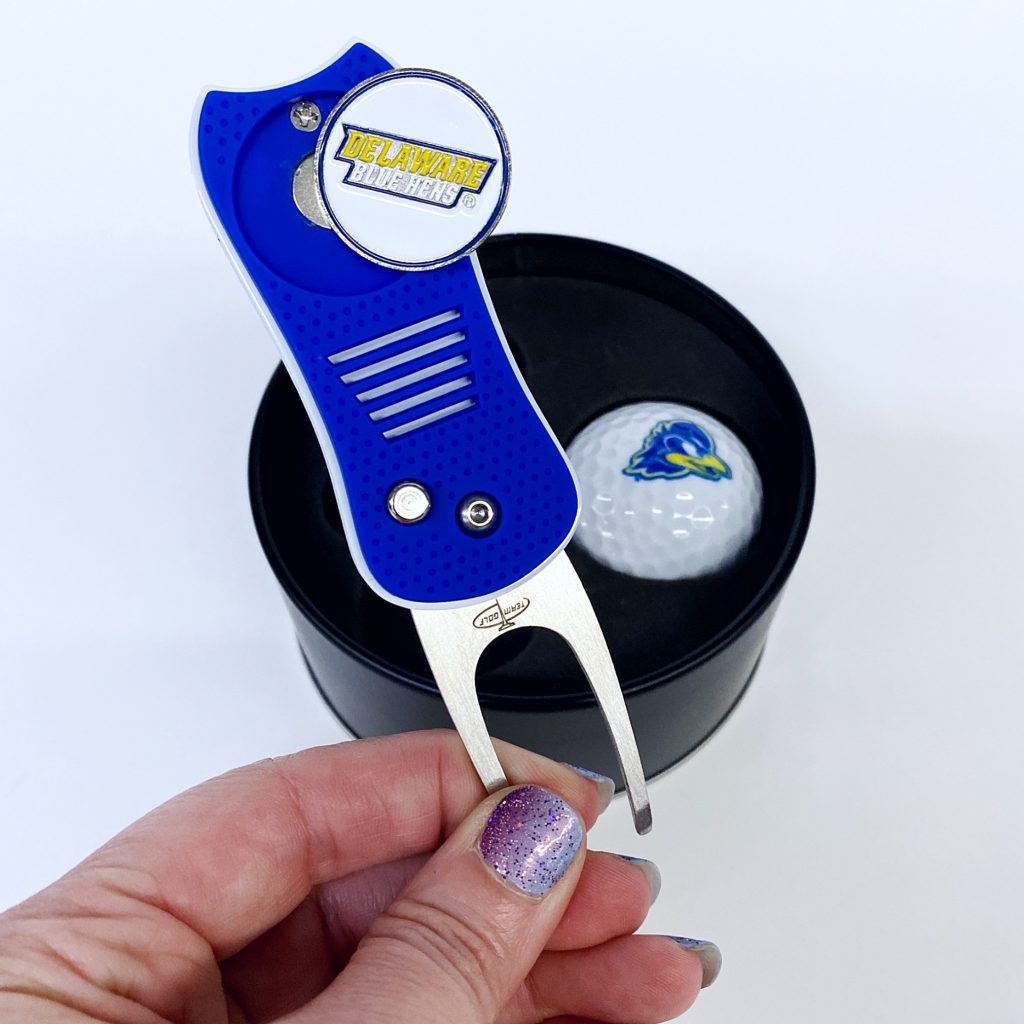 University of Delaware Switchblade Divot Tool + Golf Ball Gift Set ...