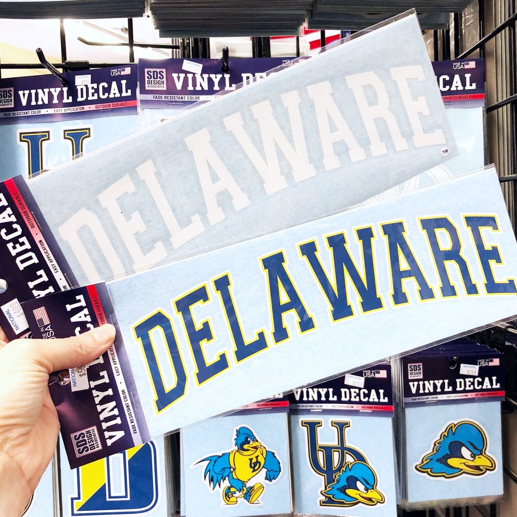 University of Delaware Arched Delaware Decal – National 5 and 10
