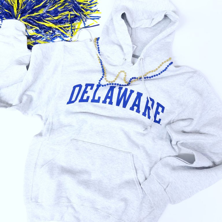 University of Delaware Arched Delaware Hoodie Sweatshirt – Royal ...