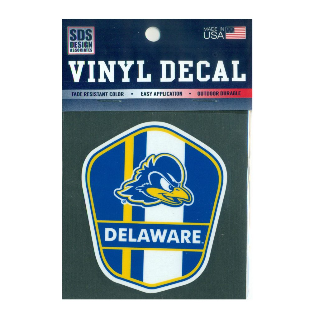 University of Delaware Striped YoUDee Shield Decal – National 5 and 10