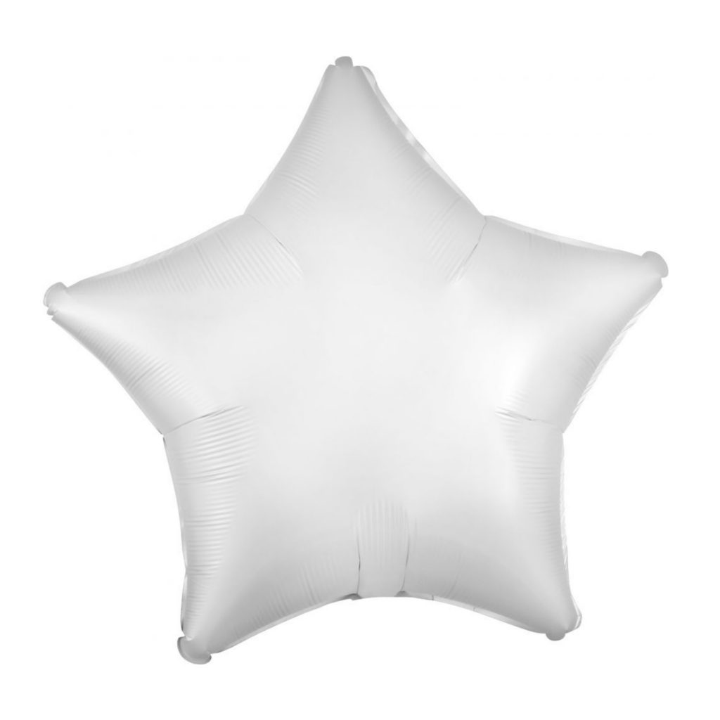 Matte White Foil Star Balloon National 5 And 10