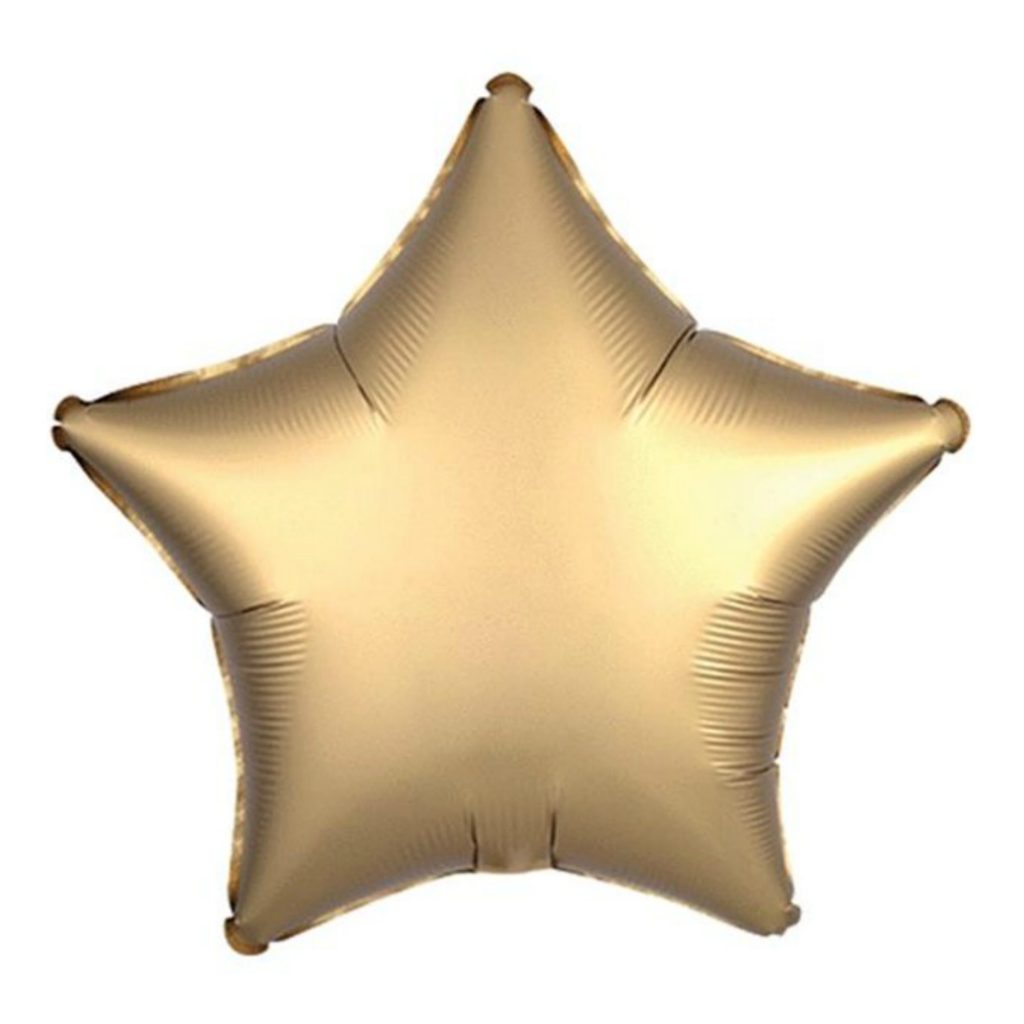 Gold Satin Luxe Star Balloon – National 5 and 10
