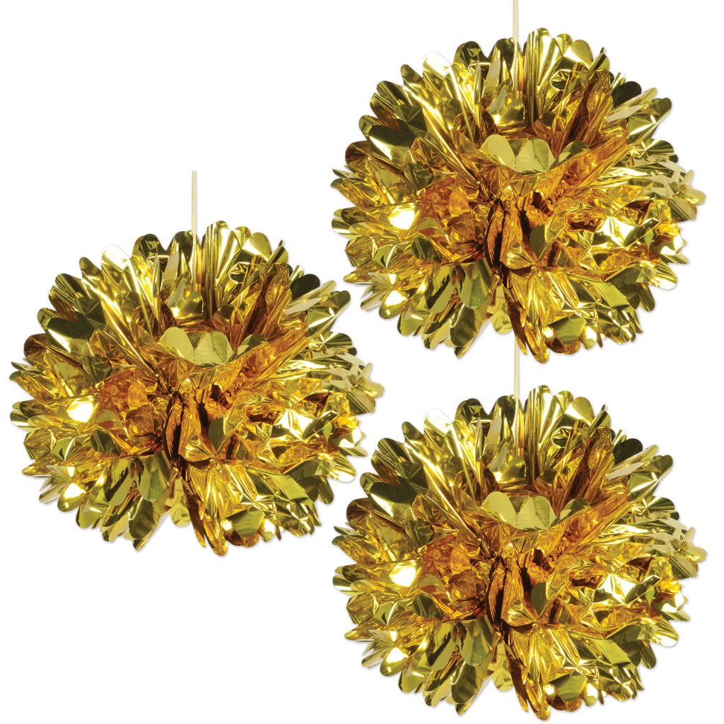 Gold Metallic Fluff Balls – National 5 and 10