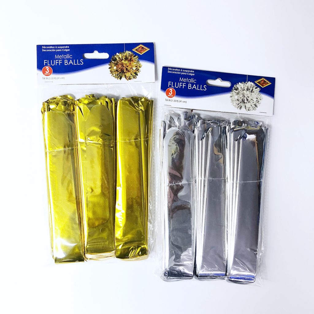 Gold Metallic Fluff Balls – National 5 and 10
