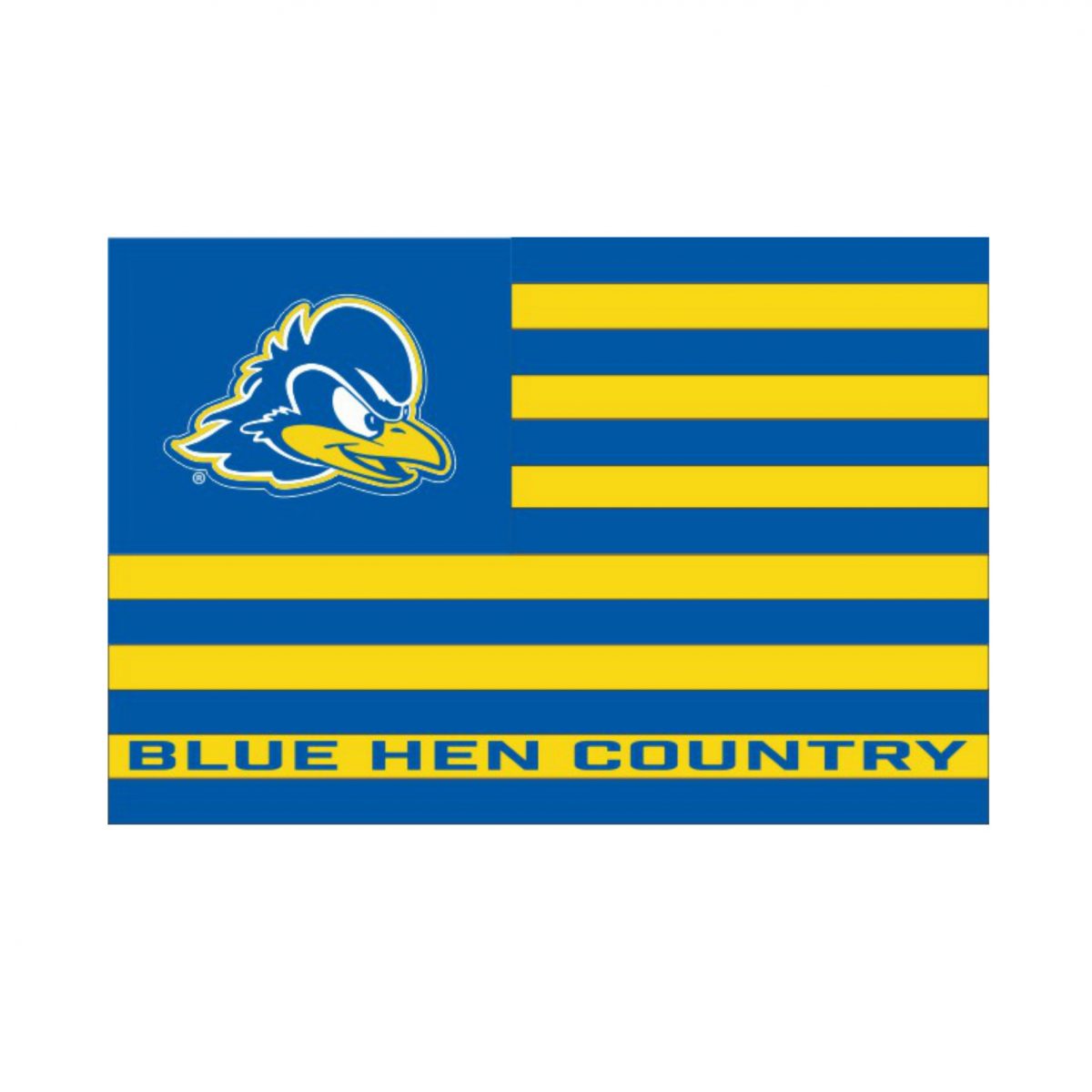 University of Delaware Blue Hen Country Striped Flag – National 5 and 10