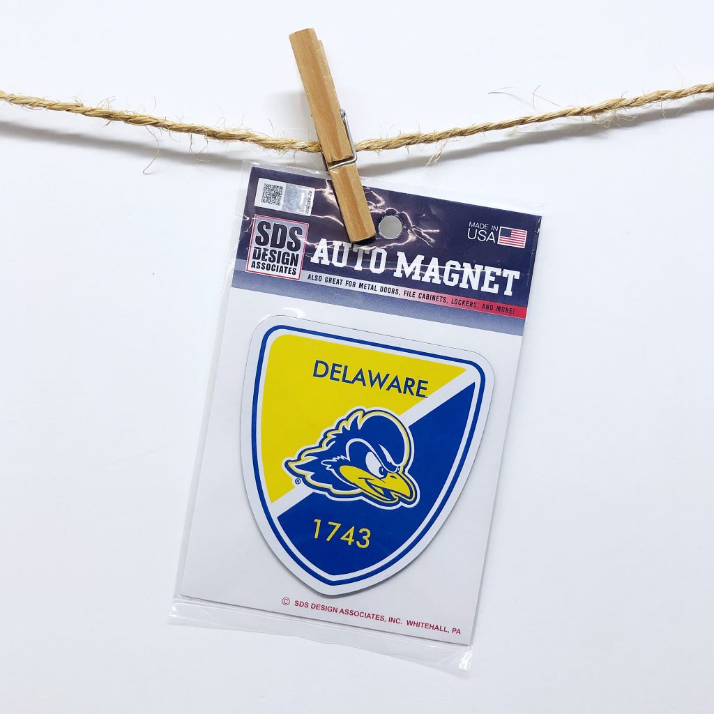 University of Delaware Split Shield Car Magnet – National 5 and 10