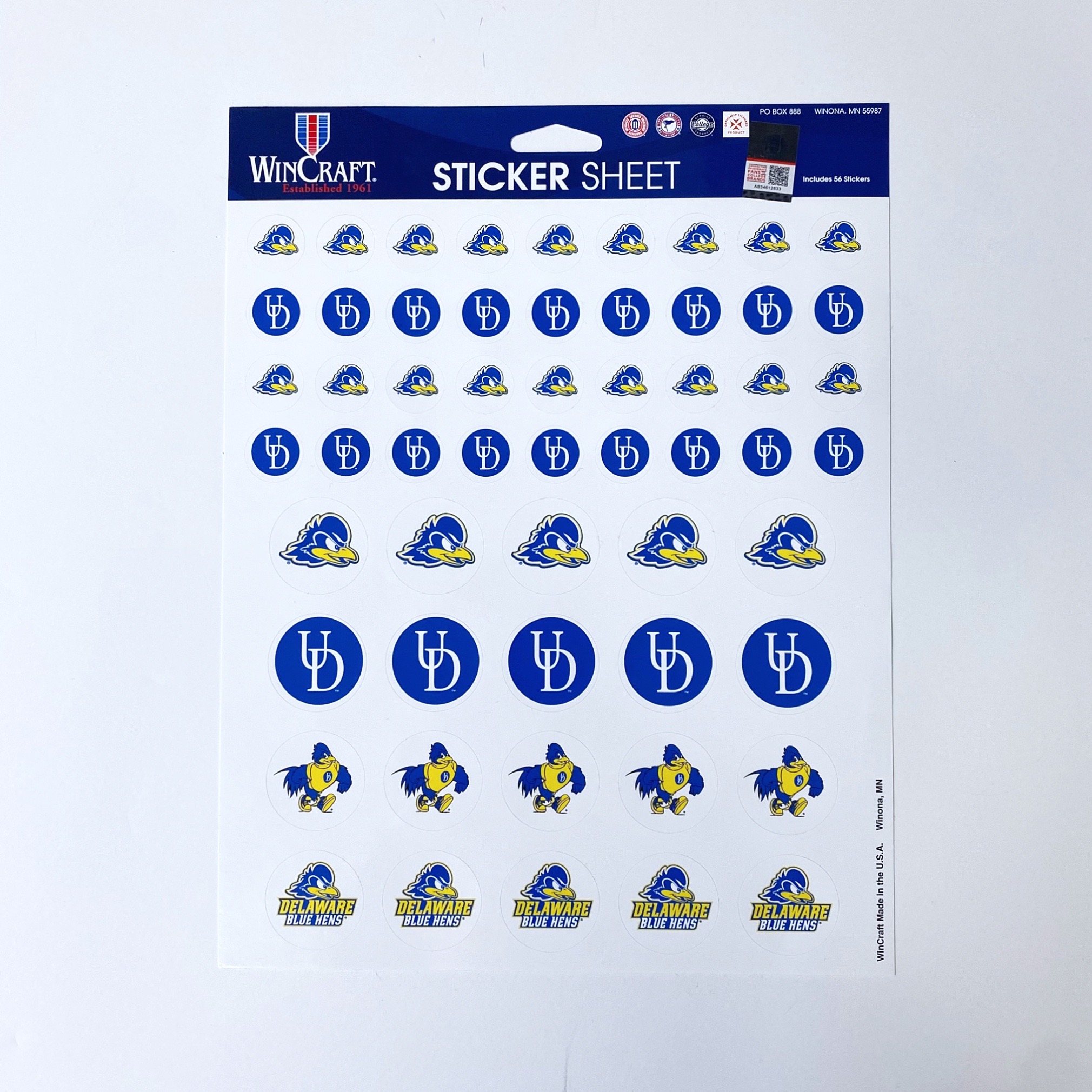 University of Delaware Stacked Blue Hens Dizzler Decal – National 5 and 10