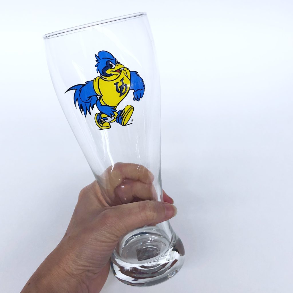 University of Delaware Struttin’ YoUDee Pilsner Glass – National 5 and 10