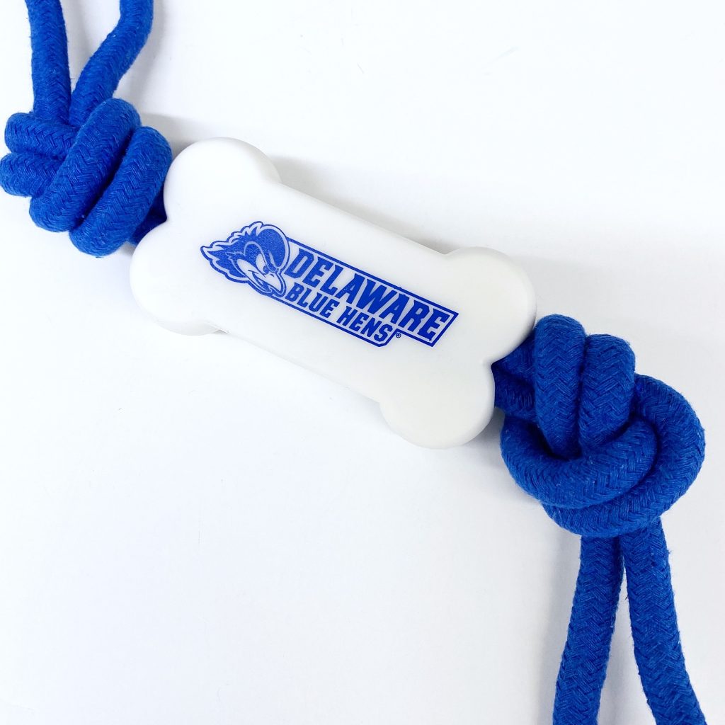 University of Delaware Dog Bone Rope Toy – National 5 and 10