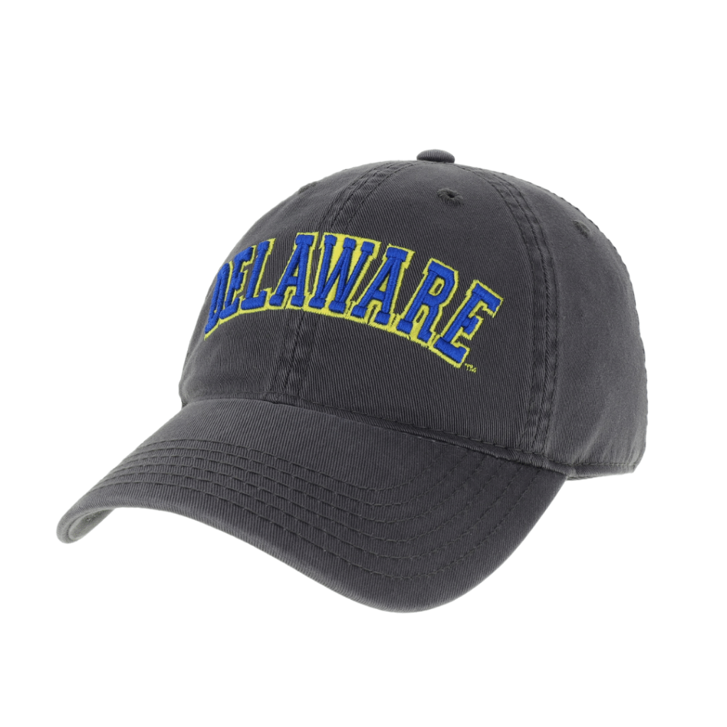 University of Delaware Youth Arched Delaware Hat – Grey – National 5 and 10