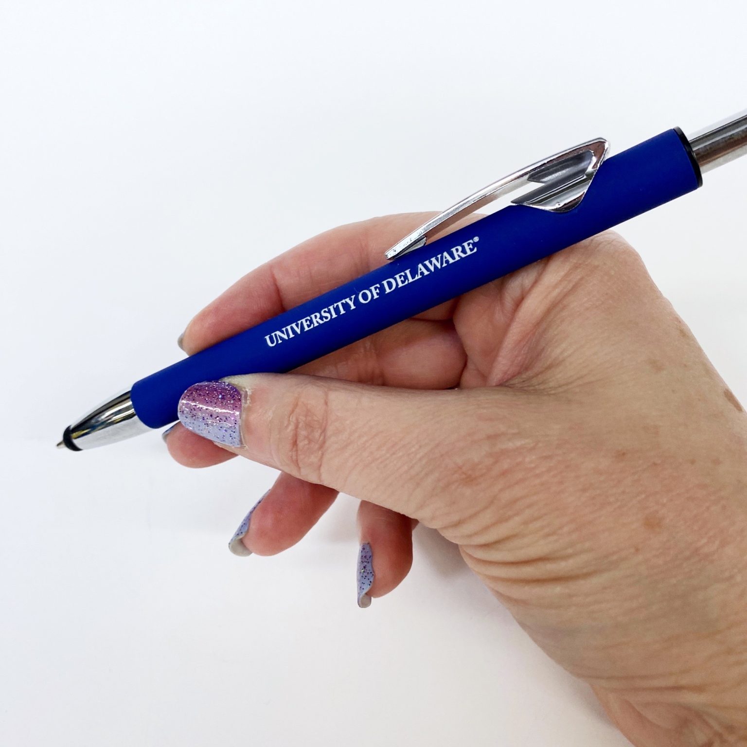 University of Delaware Soft Touch Stylus Click Pen – National 5 and 10