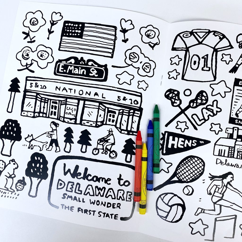 University of Delaware Julia Gash Icon Coloring Book – National 5 and 10