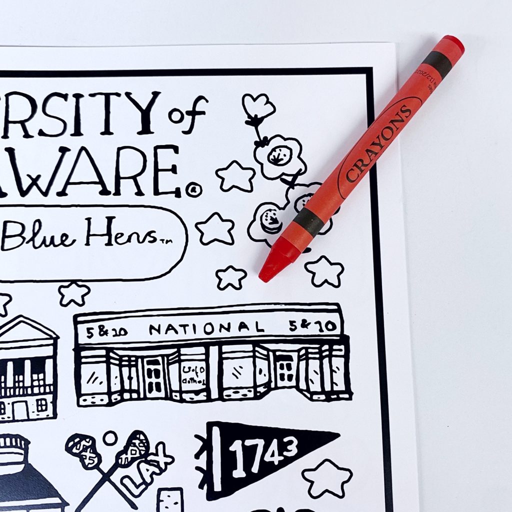 University of Delaware Julia Gash Icon Coloring Book – National 5 and 10