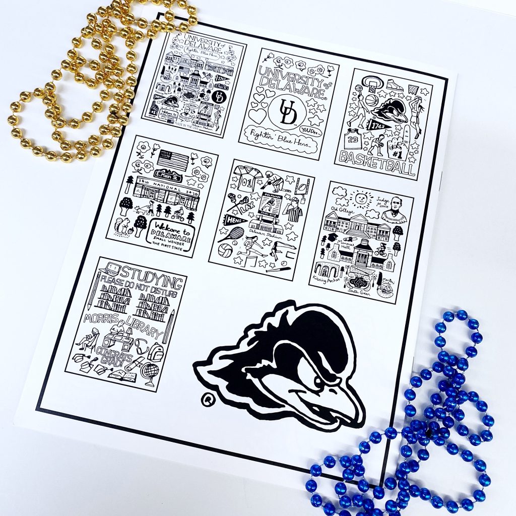 University of Delaware Julia Gash Icon Coloring Book – National 5 and 10