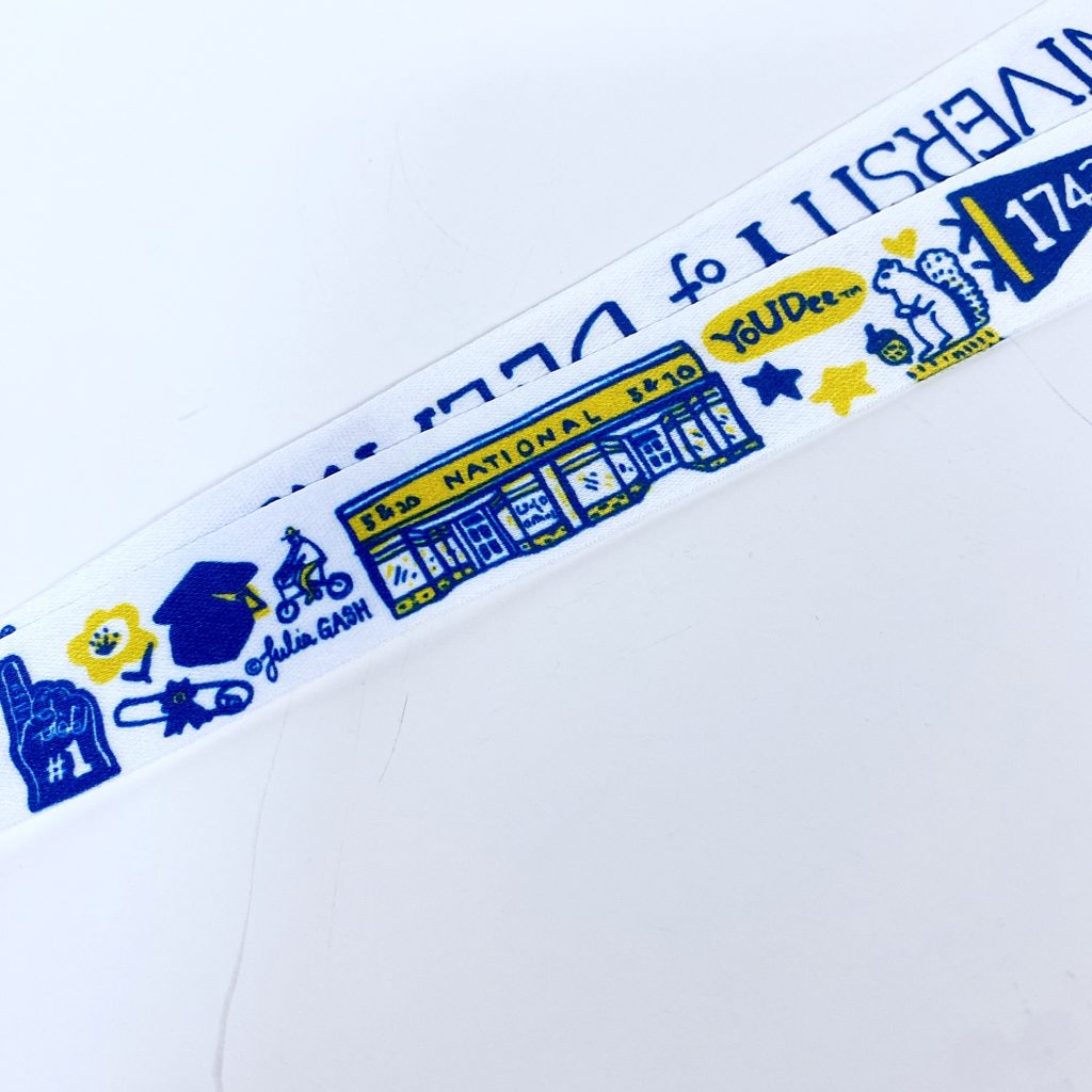 University of Delaware Julia Gash Satin Icon Lanyard – National 5 and 10