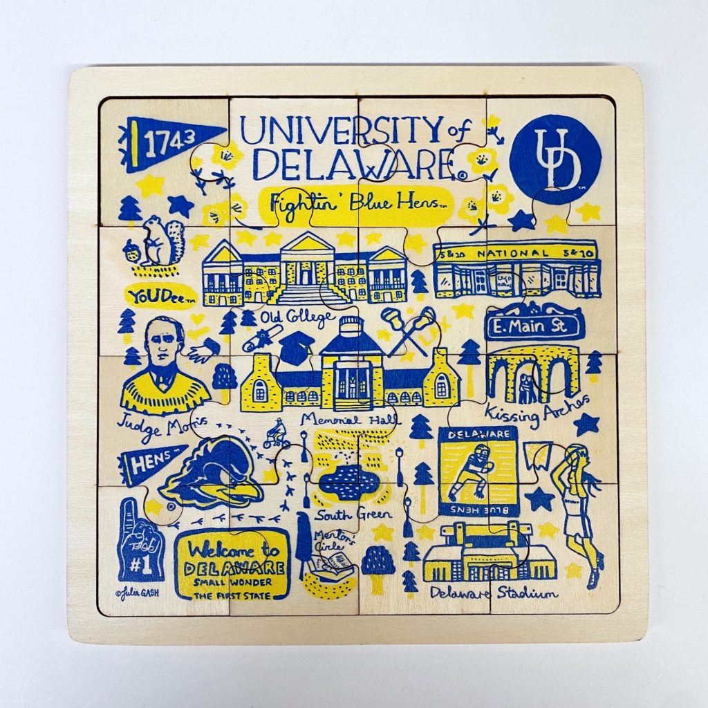 University of Delaware Julia Gash Icon Wood Puzzle – National 5 and 10