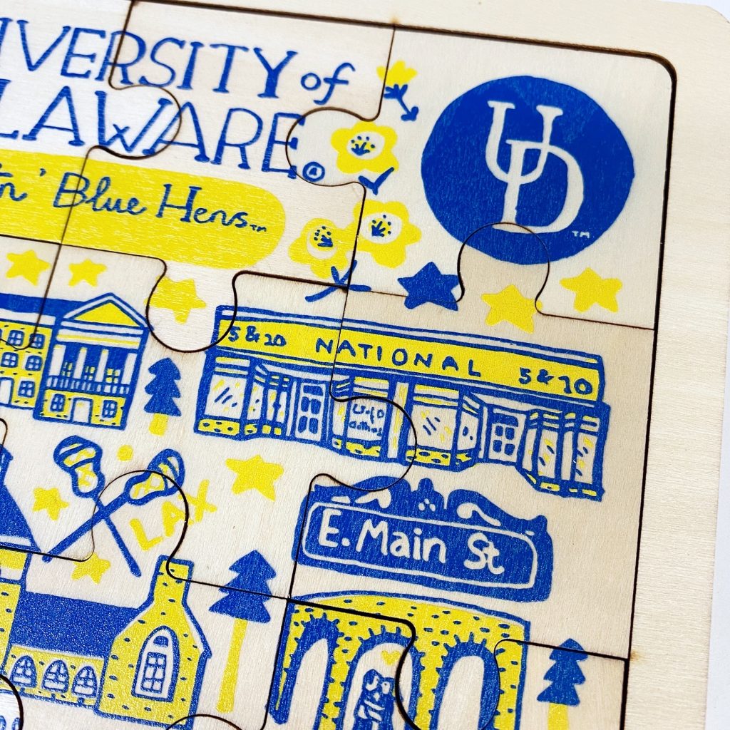 University of Delaware Julia Gash Icon Wood Puzzle – National 5 and 10