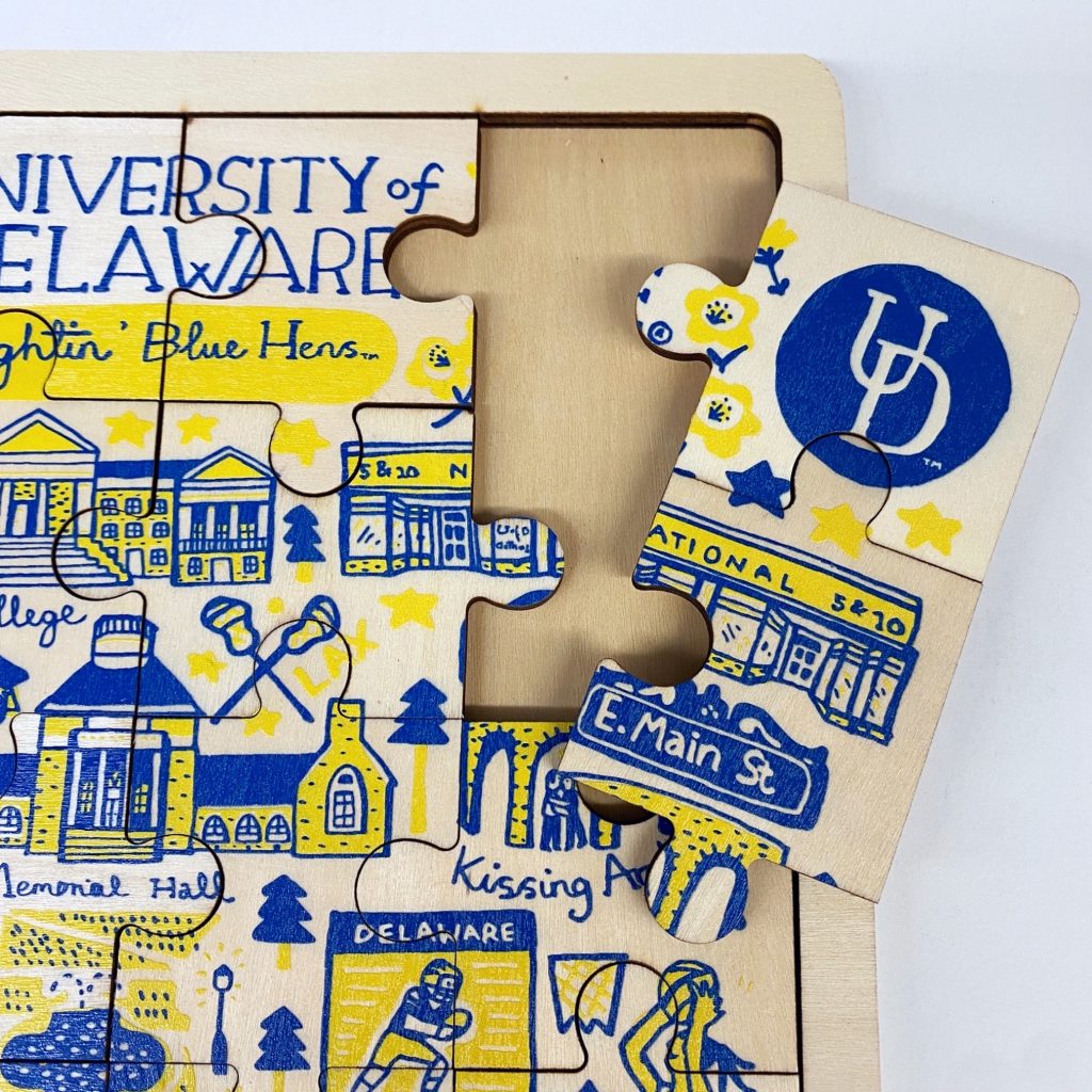 University of Delaware Julia Gash Icon Wood Puzzle – National 5 and 10