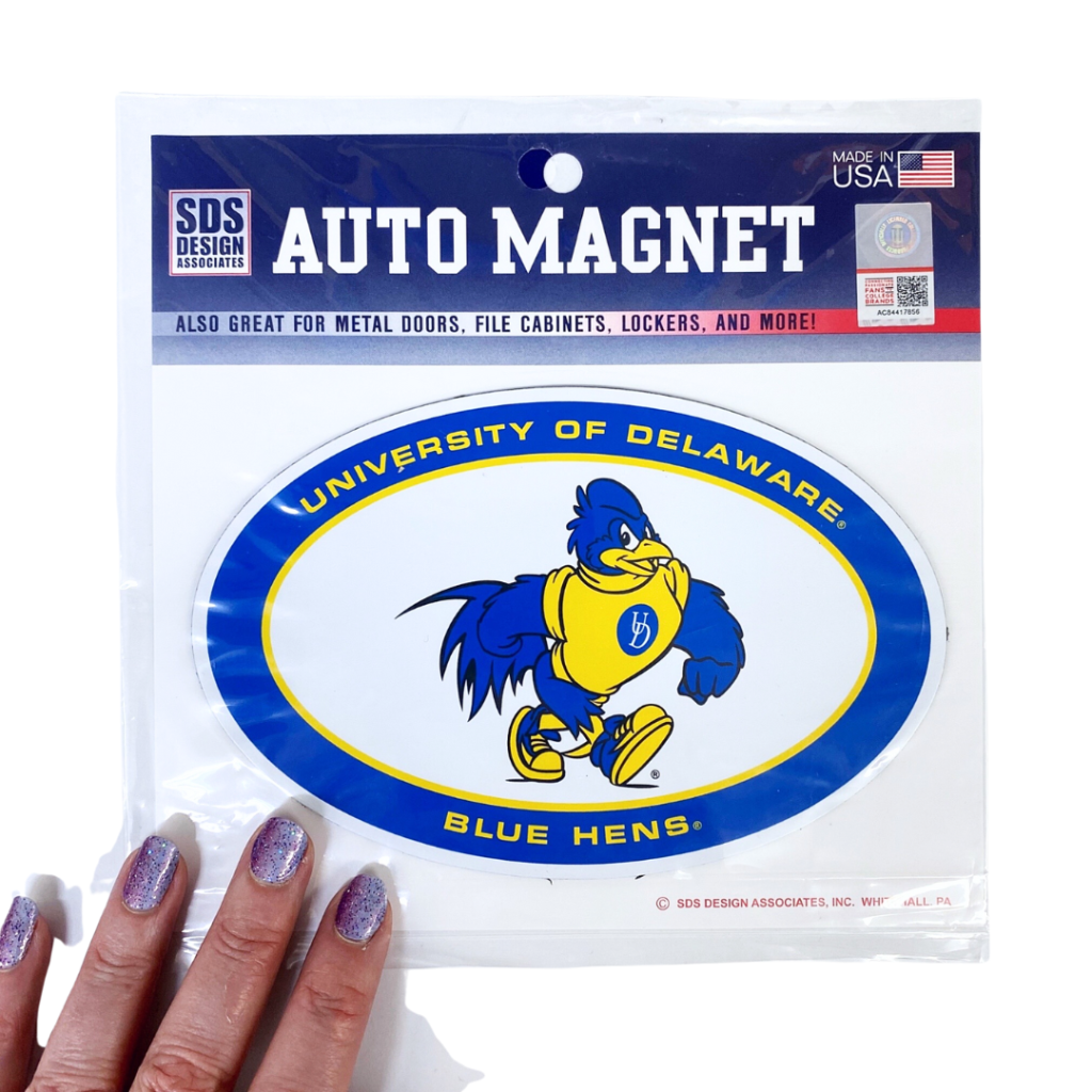 University of Delaware Struttin’ YoUDee Euro Oval Magnet – National 5 ...